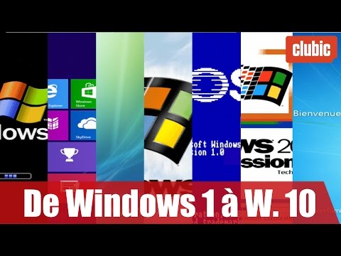De Windows 1 à Windows 10 : 30 ans d'évolutions en 10 minutes !