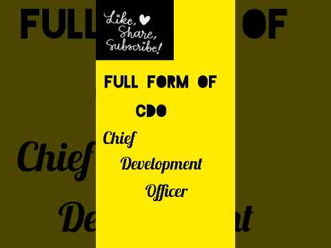 full form of CDO#informative#page#shorts#