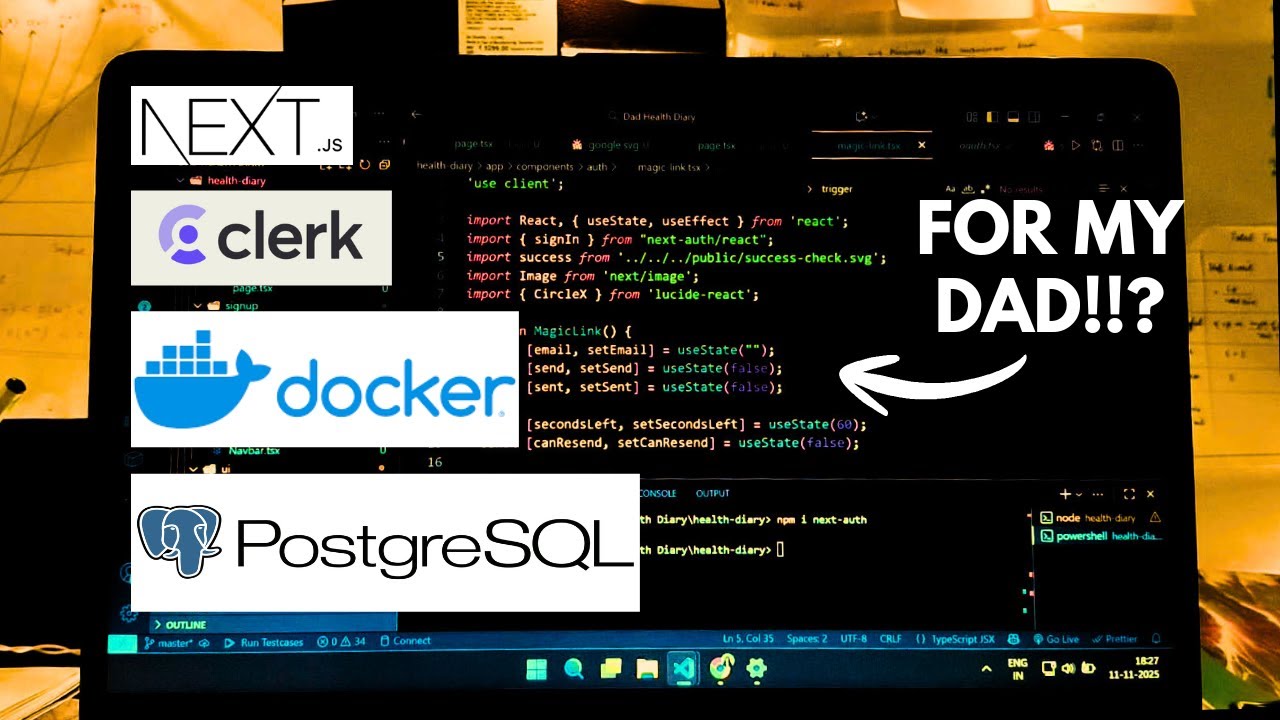 I Built a Full-Stack App for My Dad in 3 Days (Next.js + Clerk + Docker + PostgreSQL) 💻
