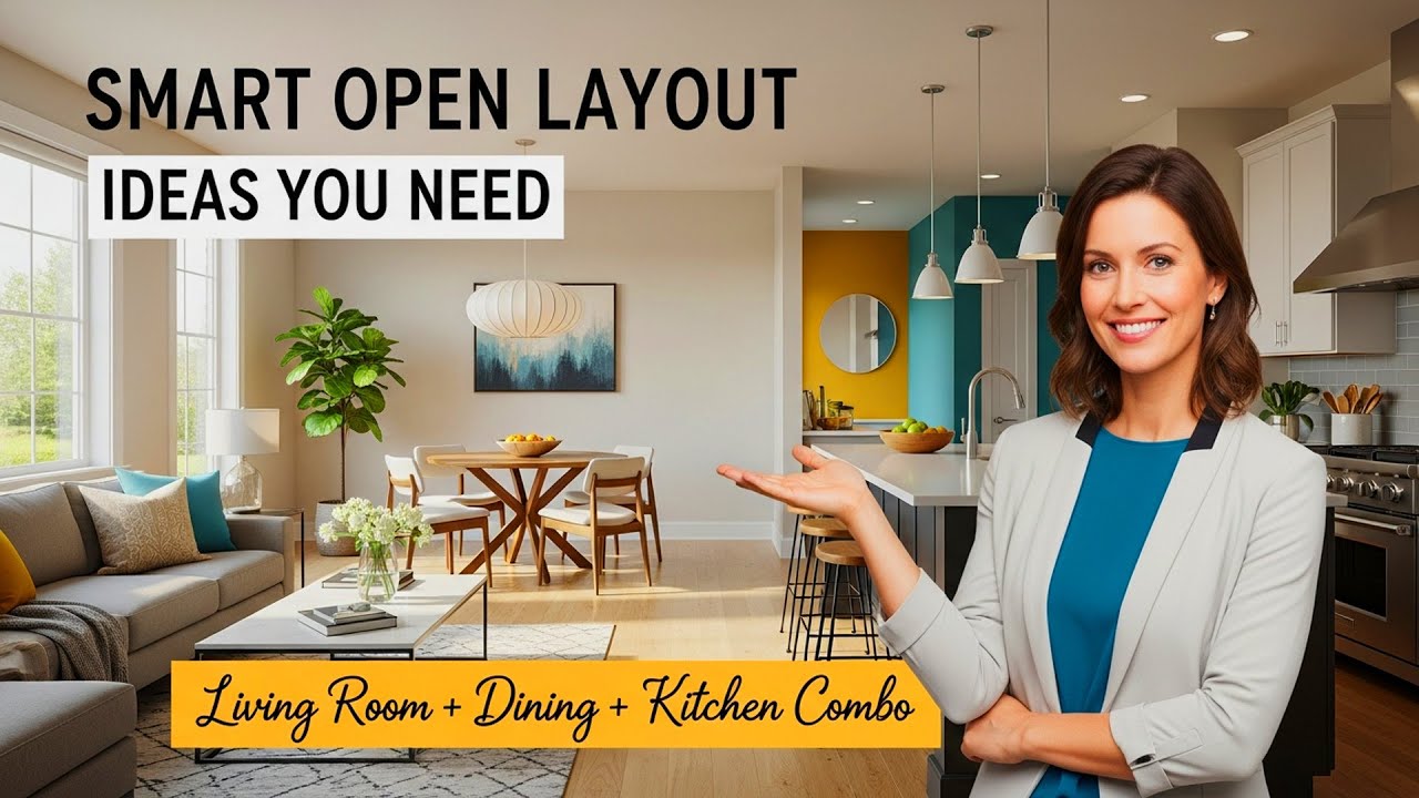 Living Room + Dining + Kitchen Combo | Smart Open Layout Ideas You Need