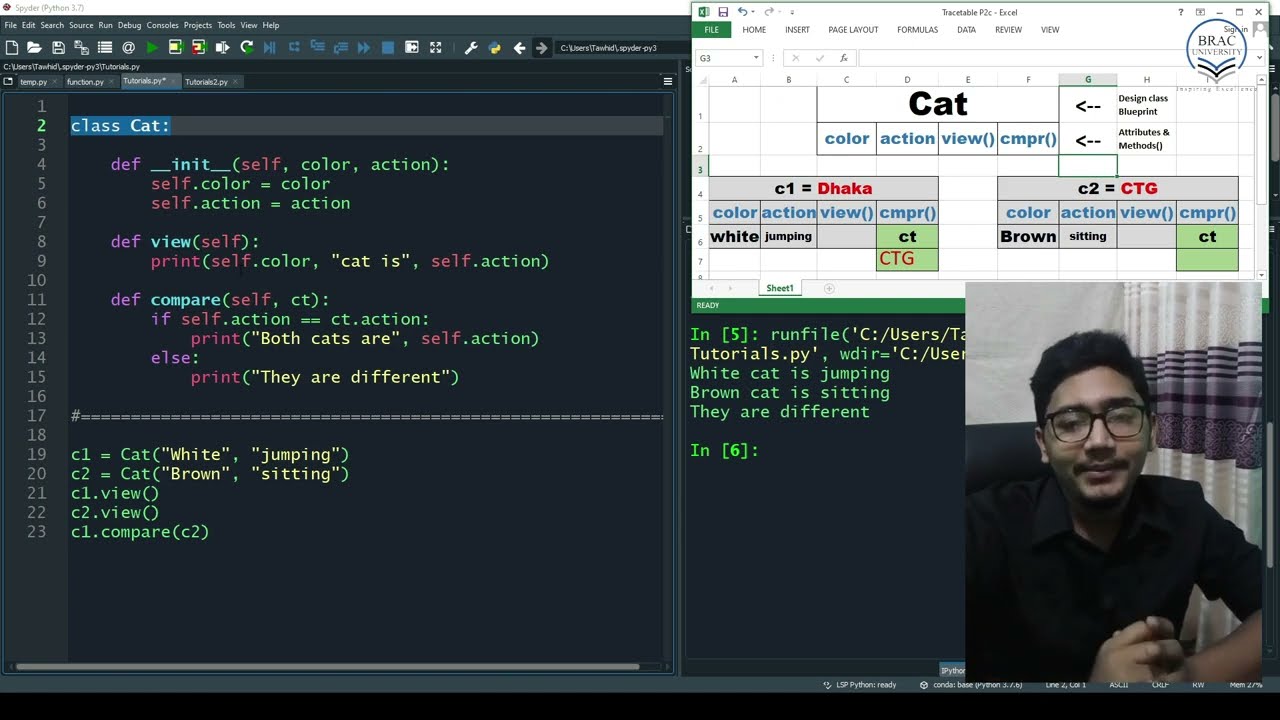L11 | Python OOP | Constructor | Instance variable & method | Pass by Reference | Pass by Value