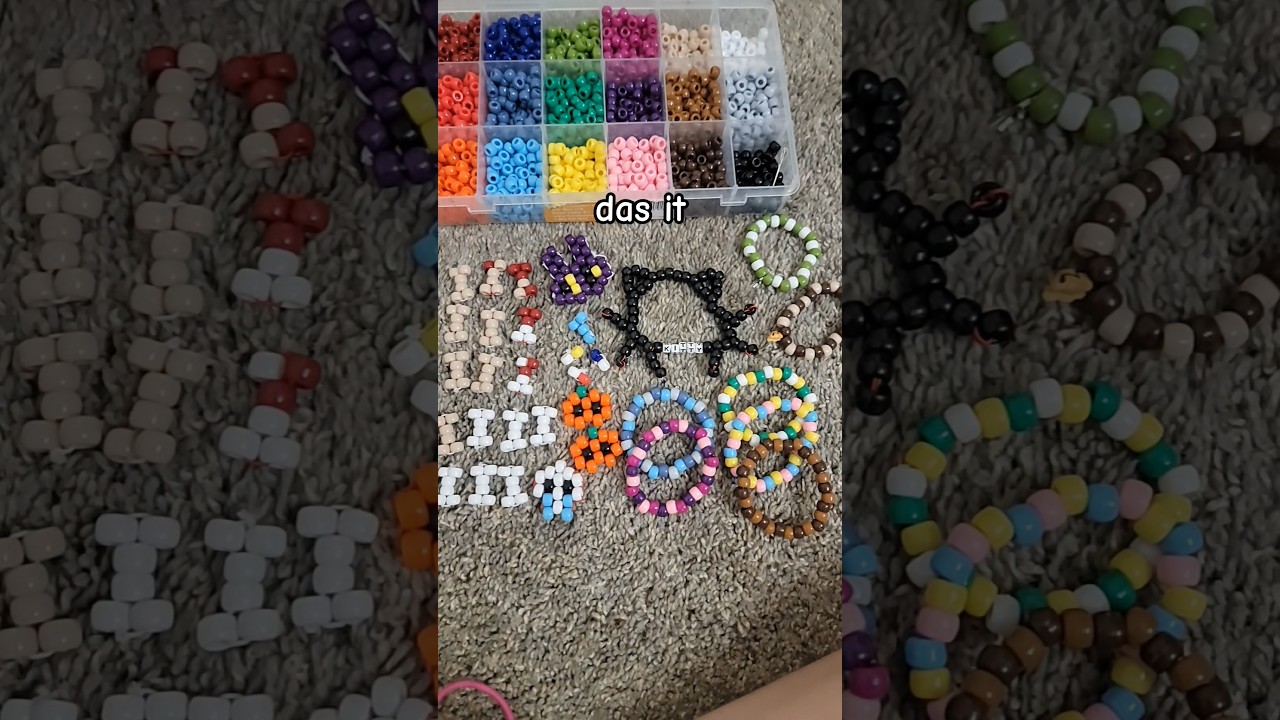 making kandi with my new bead kit! #music #kandi #bracelet #kandikid #beads #shorts