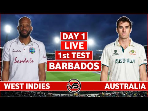 West Indies vs Australia 1st Test Day 1 Live Match | WI vs AUS 1st Test Live Scores & Commentary