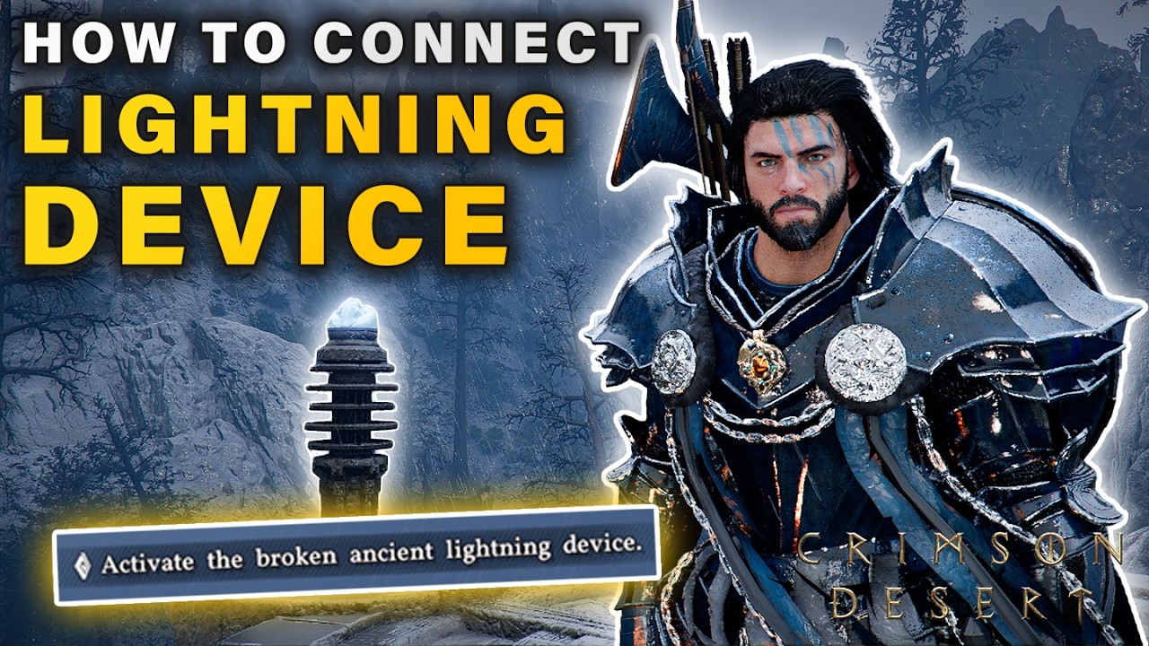 How to Connect the Broken Ancient Lightning Device | Ancient Barrier Quest► Crimson Desert