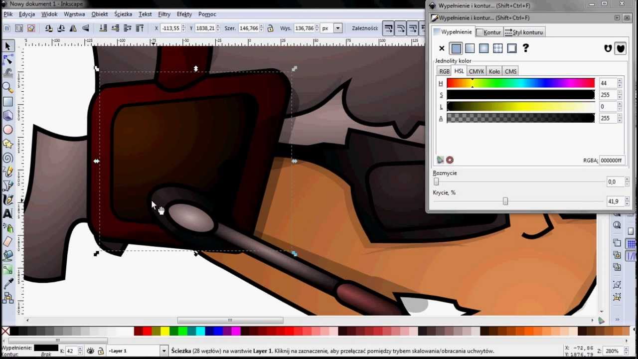 Vector Graphic Tutorial- Part 1 - Head (+napisy)