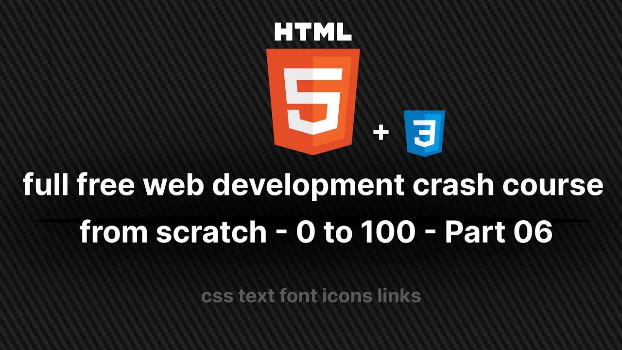 CSS Text, Fonts, Icons & Links Styling Tutorial (Web Dev Crash Course Part 6)