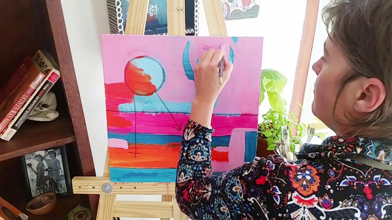 Intuitive art workshop online  / A snippet from the workshop / Learn to paint online workshop