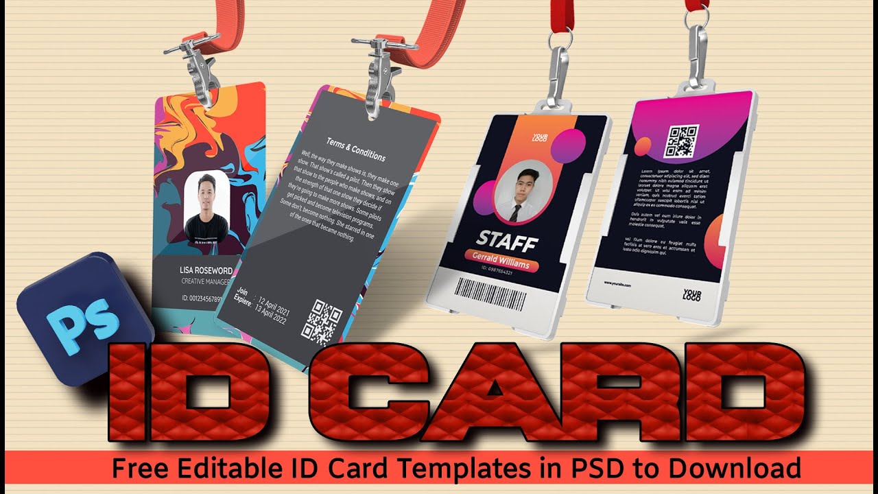 😍 Designing Stunning Office ID Cards in PSD | Id Card Templates PSD Design For Free Download