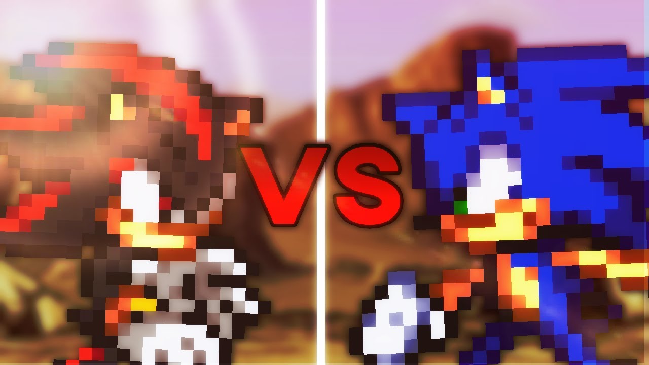 Sonic VS Shadow - Sprite animation  Animated by Kire_Flames