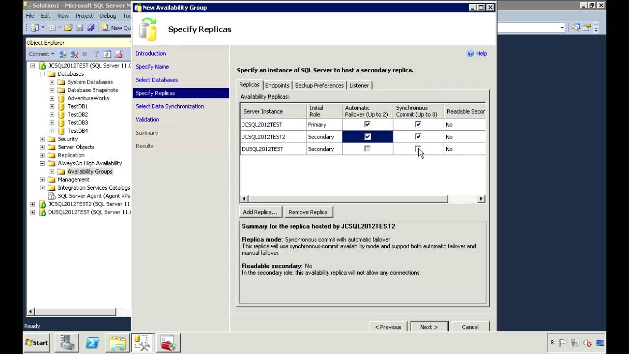 SQL Server 2012 - AlwaysOn Availability Group Configuration
