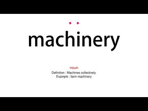How to pronounce machinery - Vocab Today