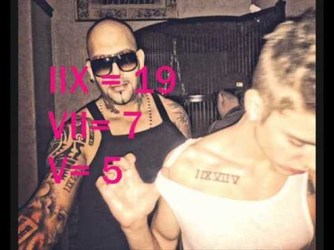 Justin Bieber TATTOO - I IX VII V (roman numeral) meaning