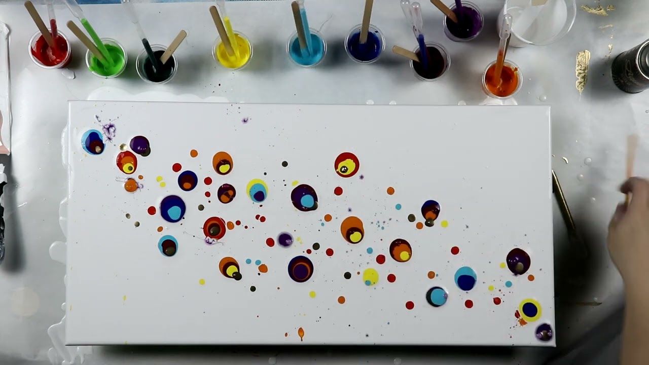 (884) Amazing *NEW* Floral Style Acrylic Pour Painting, New take on Paisley Pour