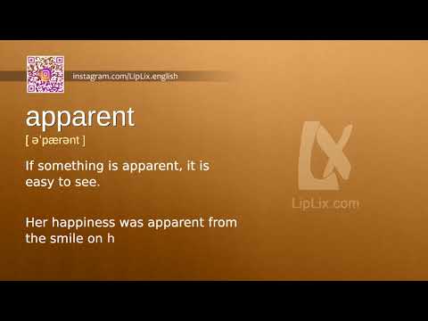Apparent : B2 level english vocabulary lesson, www.LipLix.com