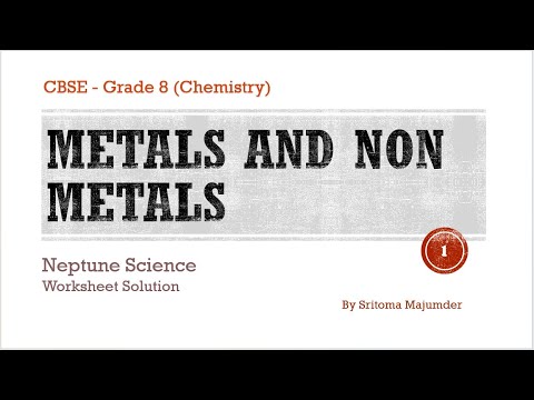 Materials - Metals and Non Metals Science Notes Class 8 PDF - CBSE ...