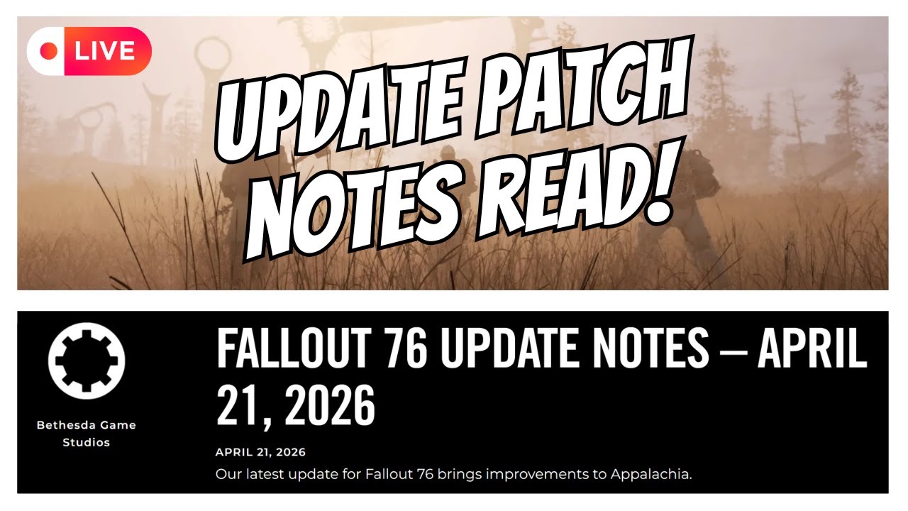 MsGLASS & TOC Share read the Update Patch Notes | Fallout 76 LIVE