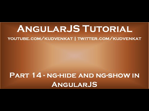 Ng hide and ng show in AngularJS Video Lecture - Learn and Understand AngularJS : For Beginners ...