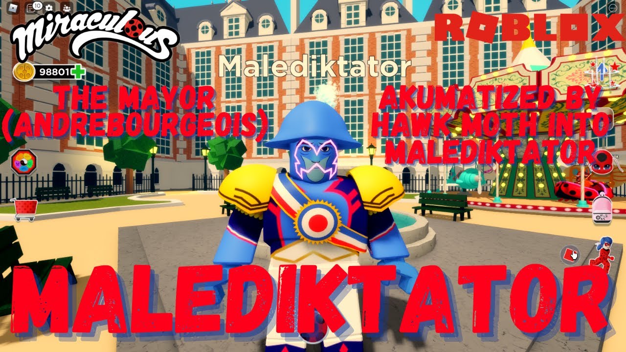 THE MAYOR(ANDRE BOURGEOIS) AKUMATIZED BY HAWK MOTH INTO MALEDIKTATOR, A DICTATOR SUPERVILLAIN 🐞😸