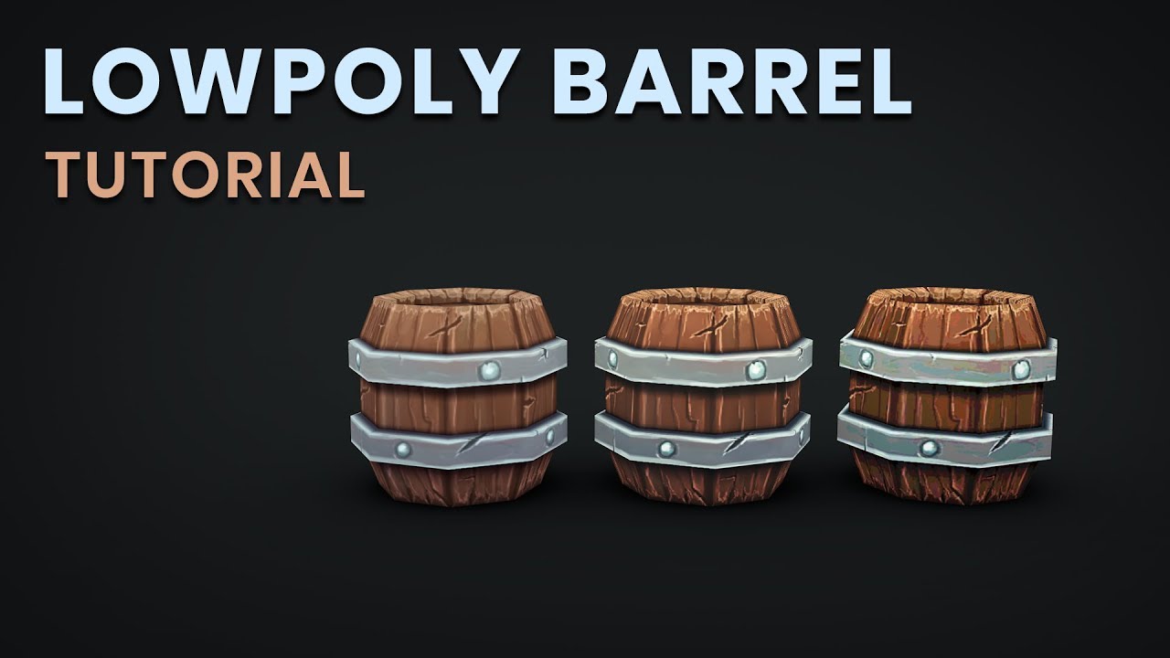 Lowpoly Handpainted Barrel Tutorial