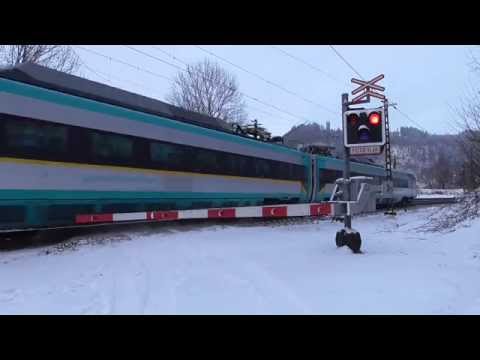 Vlaky SC Pendolino v zimním Bezpráví