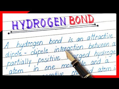 Definition of hydrogen bond | What is hydrogen bond | Hydrogen bond kiss kahate hain