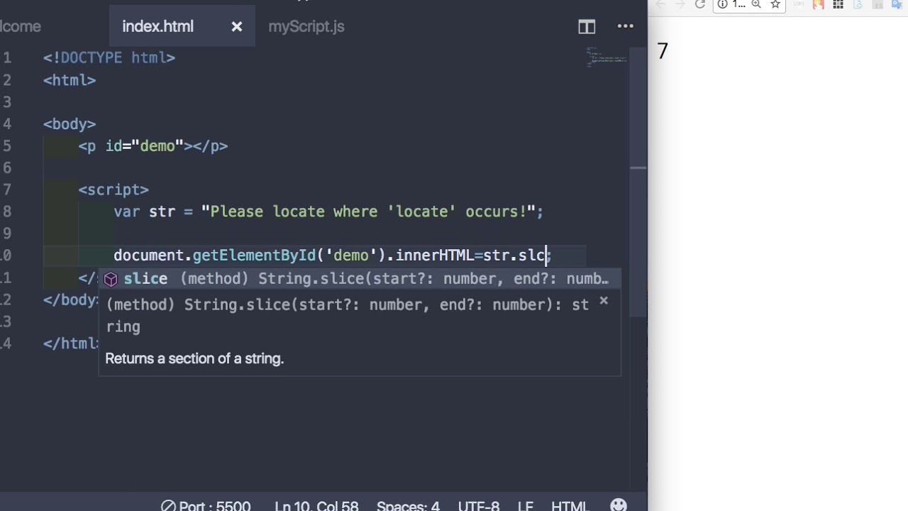 WEB 047 - JavaScript String Methods