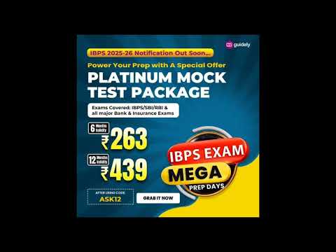 Mega Price Drop || Guidely Mock Test Platinum Package|| #guidely @GuidelyLearn #banking