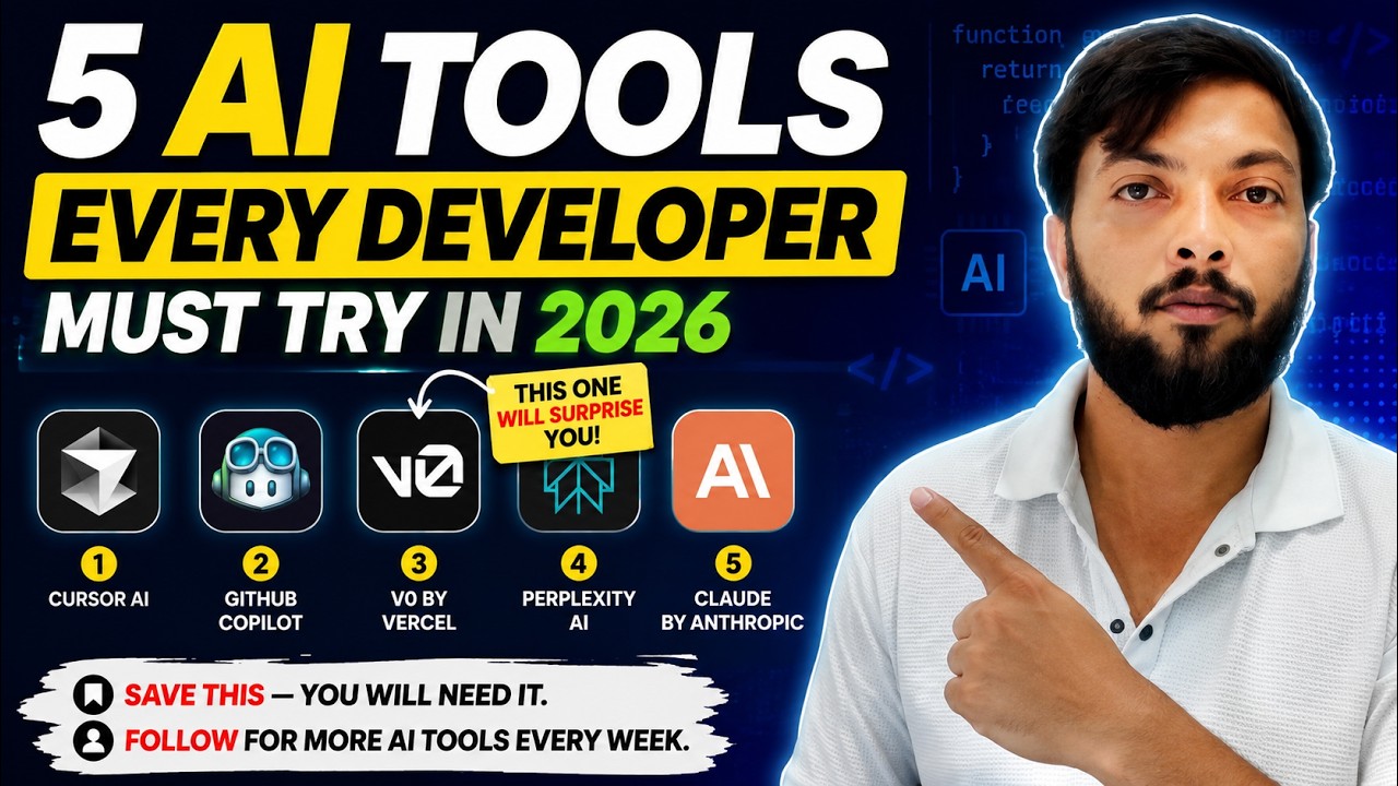 5 AI Tools Every Developer Must Try in 2026 🚀 | #aiandtechwithakash