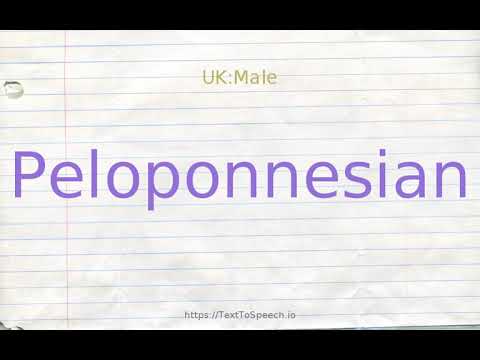 How to pronounce peloponnesian