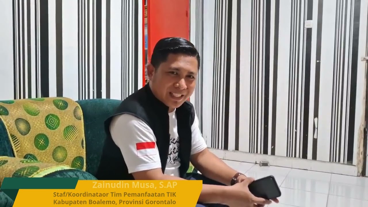 Dukungan staf/Koordinator Tim Pemanfaatan TIK Dinas Pendidikan dan kebudayaan Kab. Boalemo,Gorontalo