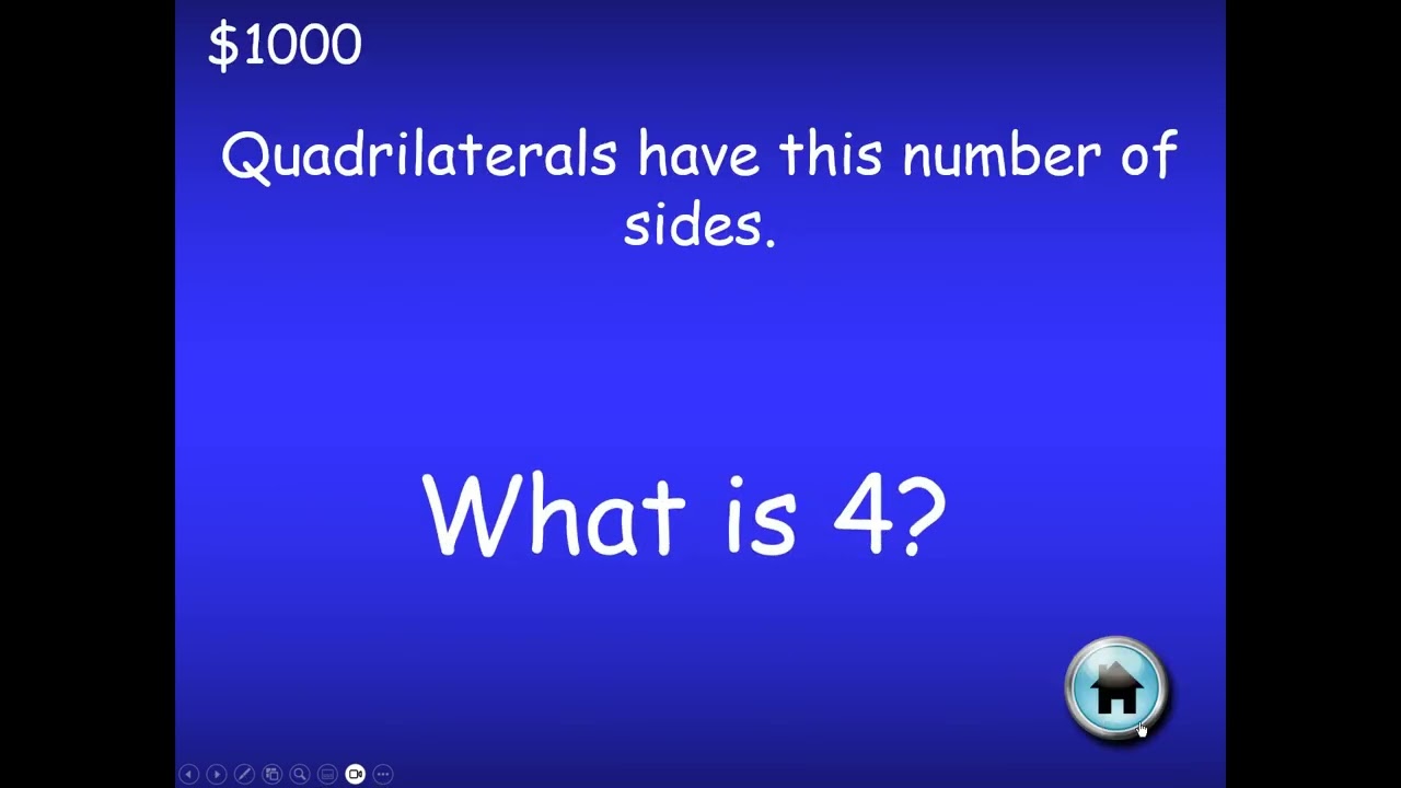 Jeopardy! speedrun (3rd Grade Math Review template)