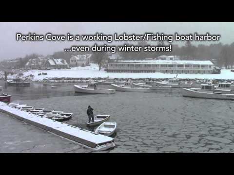 Perkins Cove - Ogunquit - Valentine's Eve Snow Storm