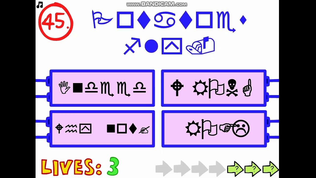 The Impossible Quiz 45 Wingdings