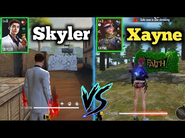 Skyler vs Xayne: Which Free Fire character is better for destroying ...