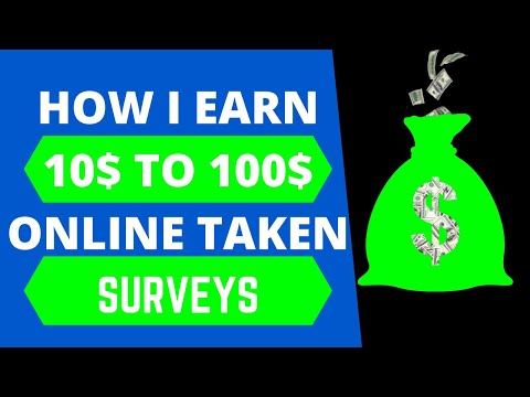 How to make money online 10$ to 100$ taken surveys