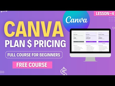 Canva Tutorial For Beginners - Lesson 4 : Canva Pro vs Free Which PLAN is Better for You?