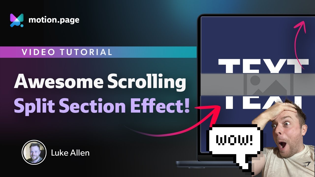 Create an Awesome Splitting Section on Scroll - Motion.page/GSAP - ScrollTrigger