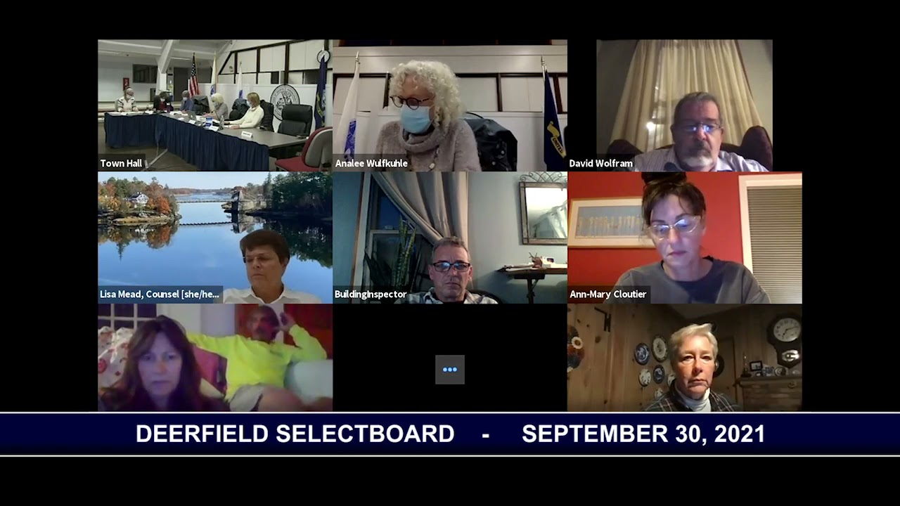 Deerfield Selectboard - September 30, 2021