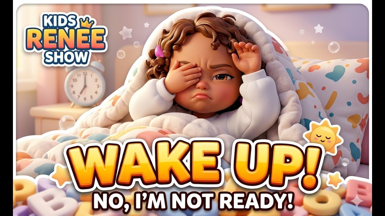 😴🛏️ She WON'T Get Out of Bed! | Funny Wake Up Song for Toddlers | Kids Renee Show
