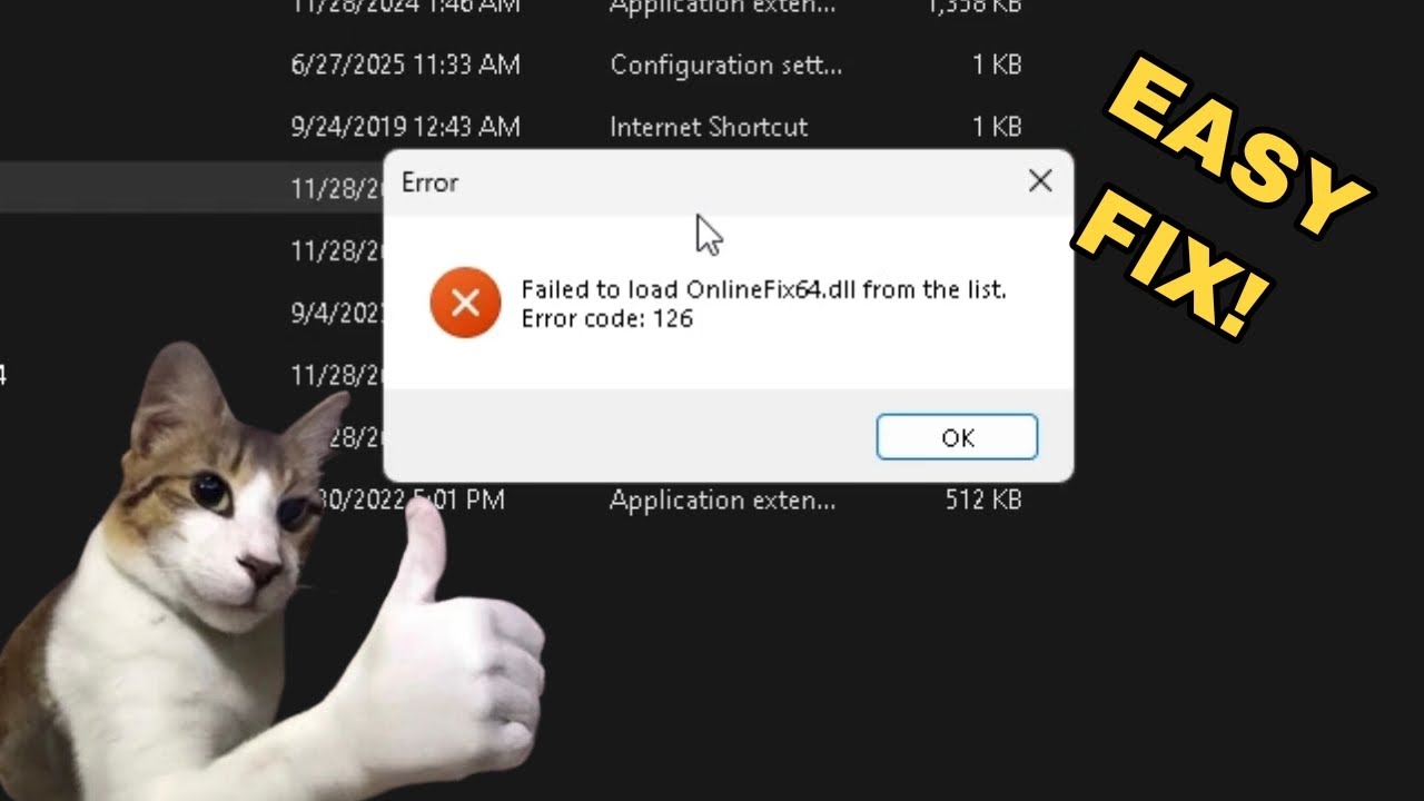 How to Fix Failed to Load OnlineFix64.dll from the List. Error code:126 | 2025