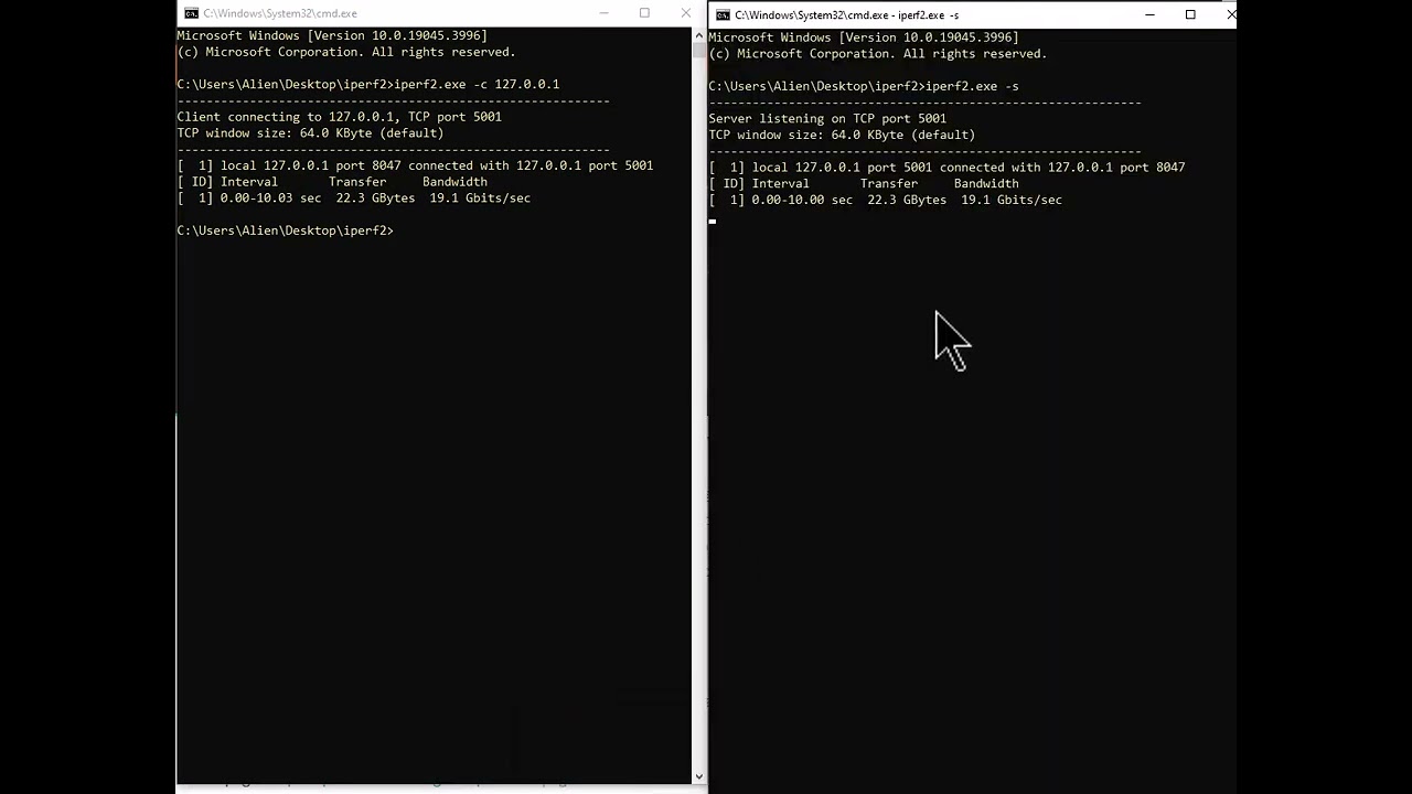 iperf2 bandwidth