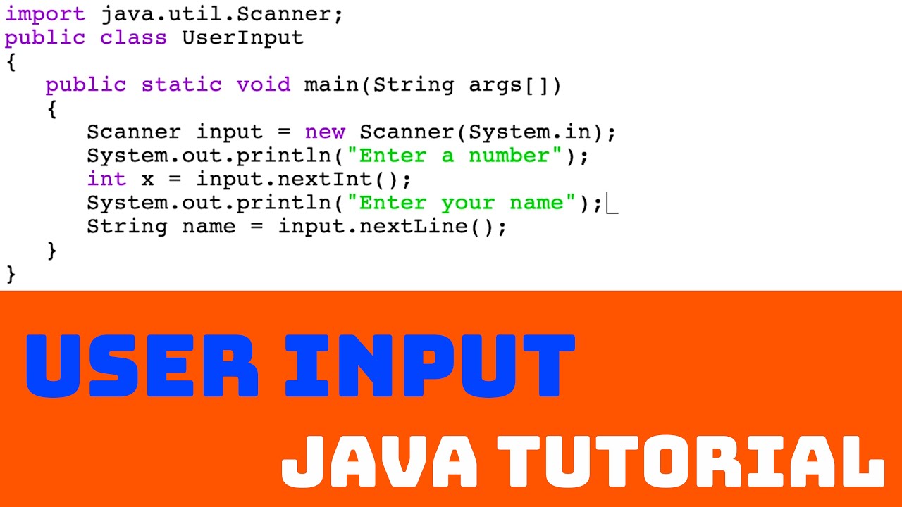 How To Get User Input In Java: Java Tutorial 6