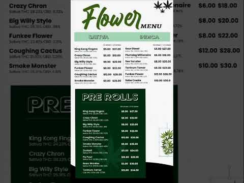 DotSignage let's you create informative cannabis menu board templates in minutes!
