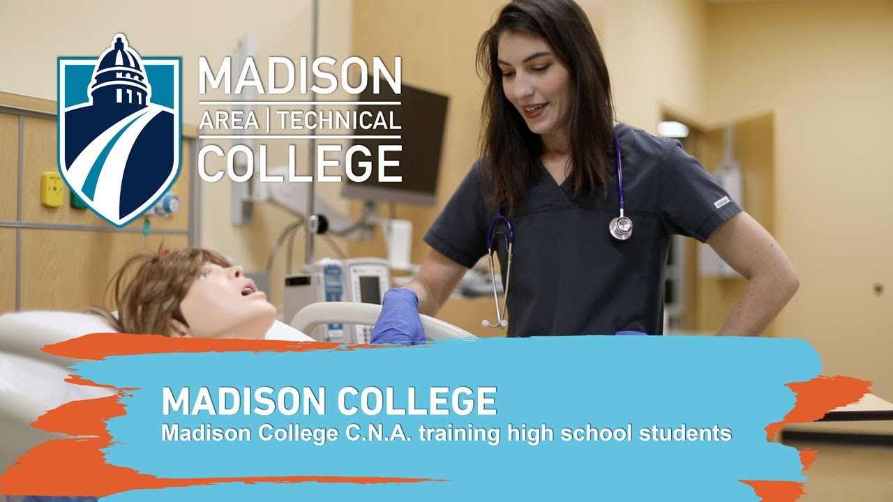 Madison College C.N.A. training high school students