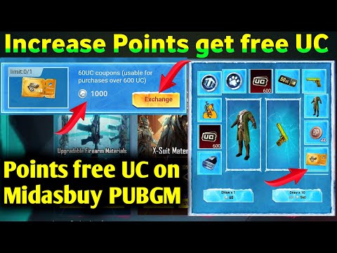 How to Increase Points and get free UC on Midasbuy PUBGM | Midasbuy Pe Points & Free UC kesy Lay