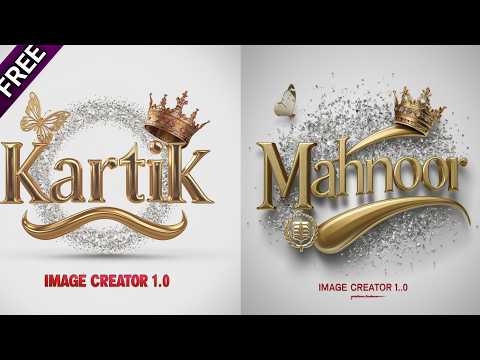 How To Create 3d Name Dp Golden Words With Golden Butterfly Ai Images | ideogram ai | Bing Ai #meta
