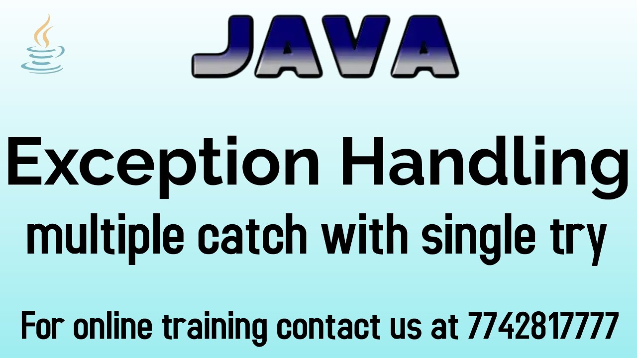 multiple catch blocks with a single try in java hinglish