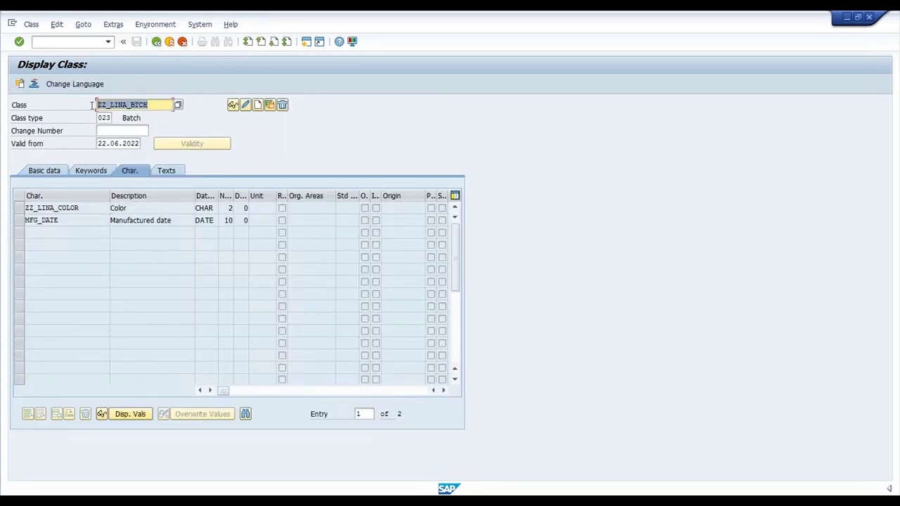 SAP MM - Batch Management