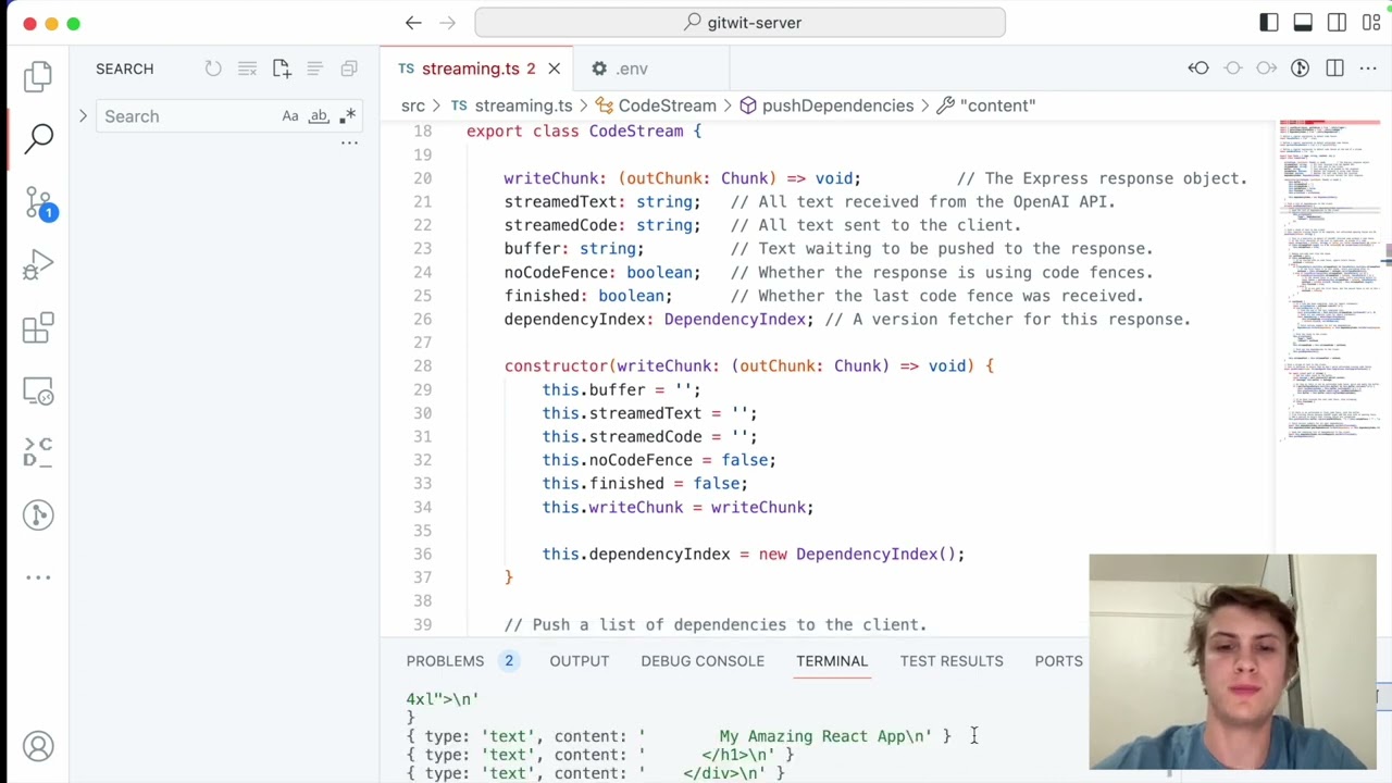 Our Code Generation (Streaming) Server: Running and testing with OpenAI and OpenAI Mock Server
