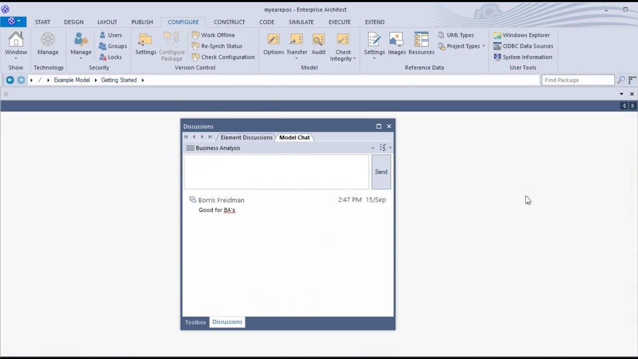 Model Chat In Enterprise Architect 13